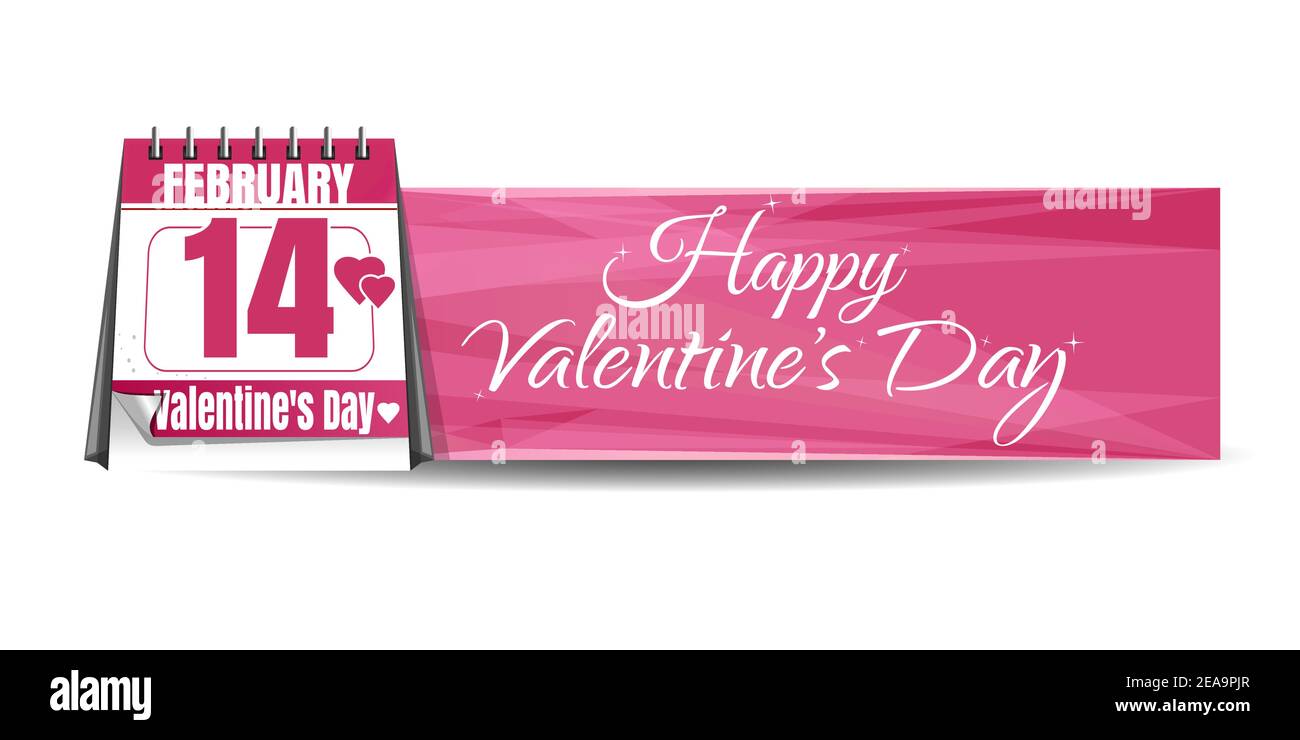 February 14, calendar Stock Vector Images - Alamy