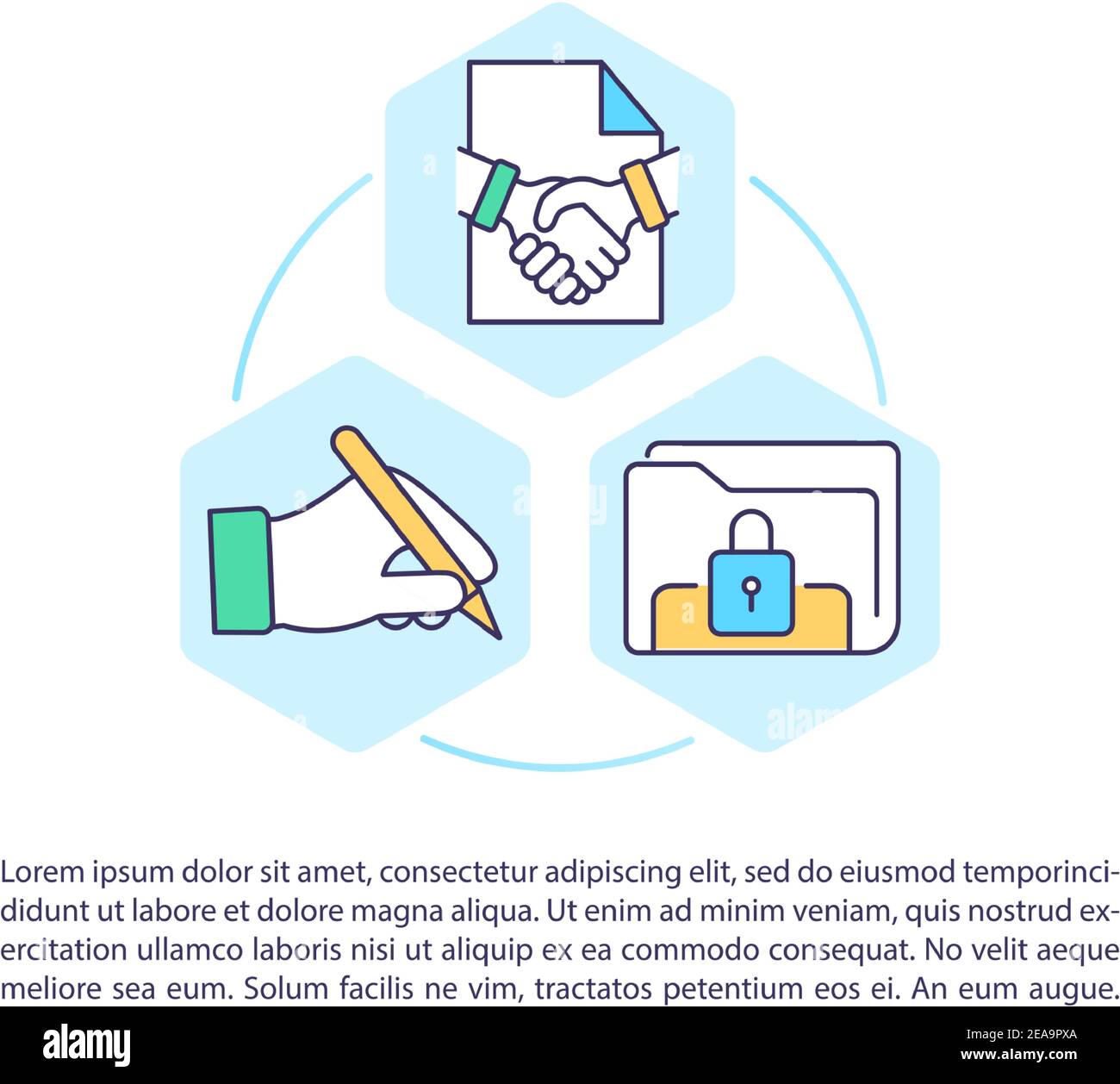 Initiation contract process concept icon with text Stock Vector Image ...