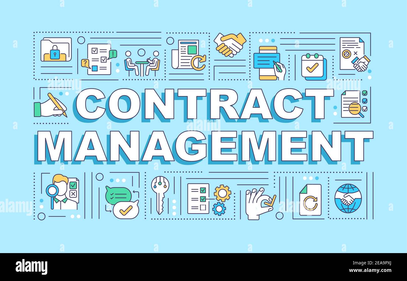 Contract management word concepts banner Stock Vector Image & Art - Alamy