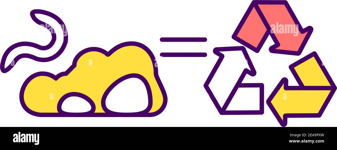 Recycle process icon trash Cut Out Stock Images & Pictures - Alamy