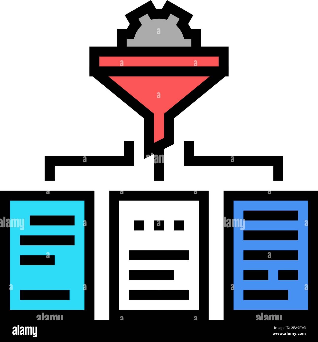 filtration neural network color icon vector illustration Stock Vector ...