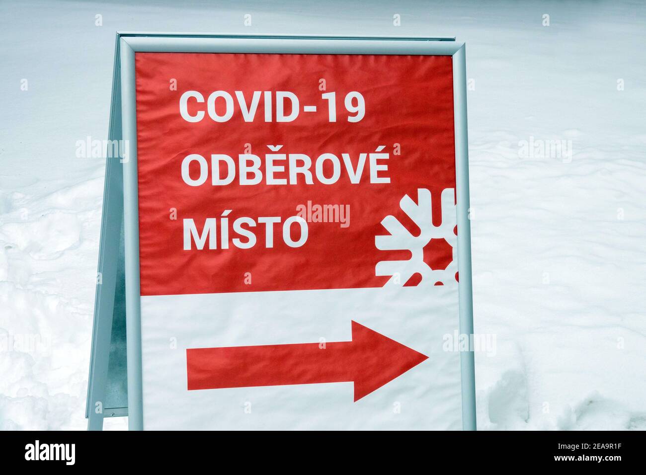 Covid-19 Czech Republic sampling and testing site Stock Photo - Alamy