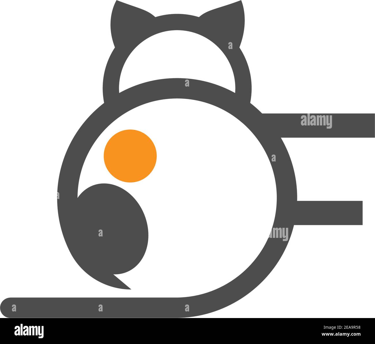 Cat icon logo with letter F template design vector illustration Stock ...