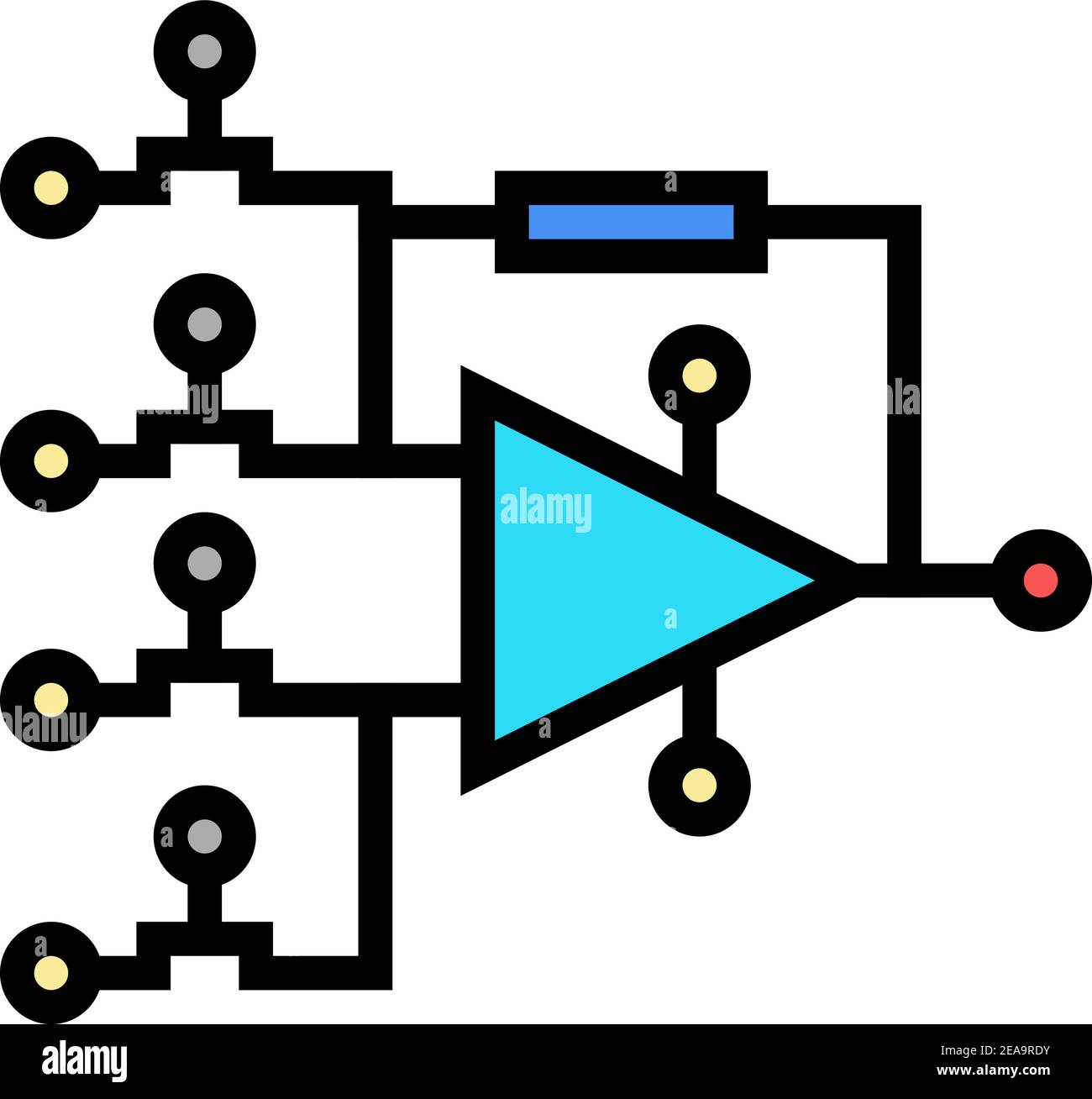 hardware model neural network color icon vector illustration Stock ...