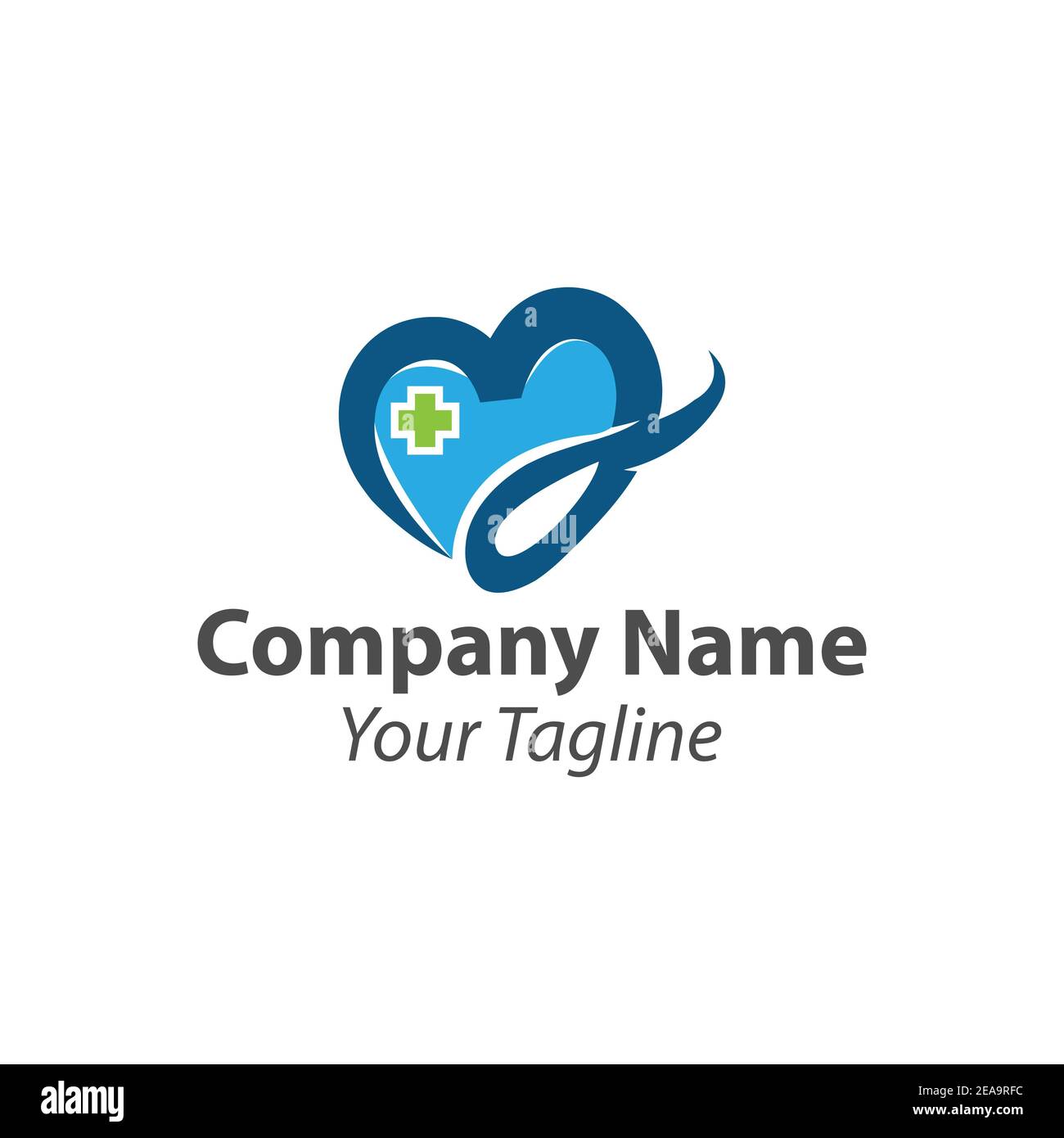 Heart logo with sign for hospital on white background.EPS 10 Stock ...