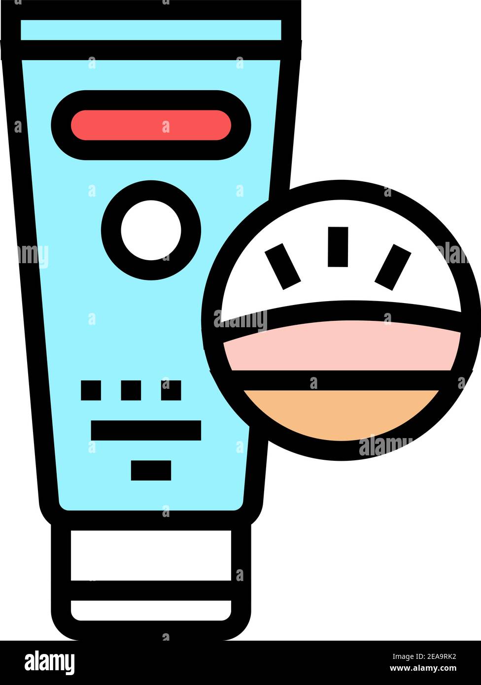 cream edema treatment color icon vector illustration Stock Vector Image ...