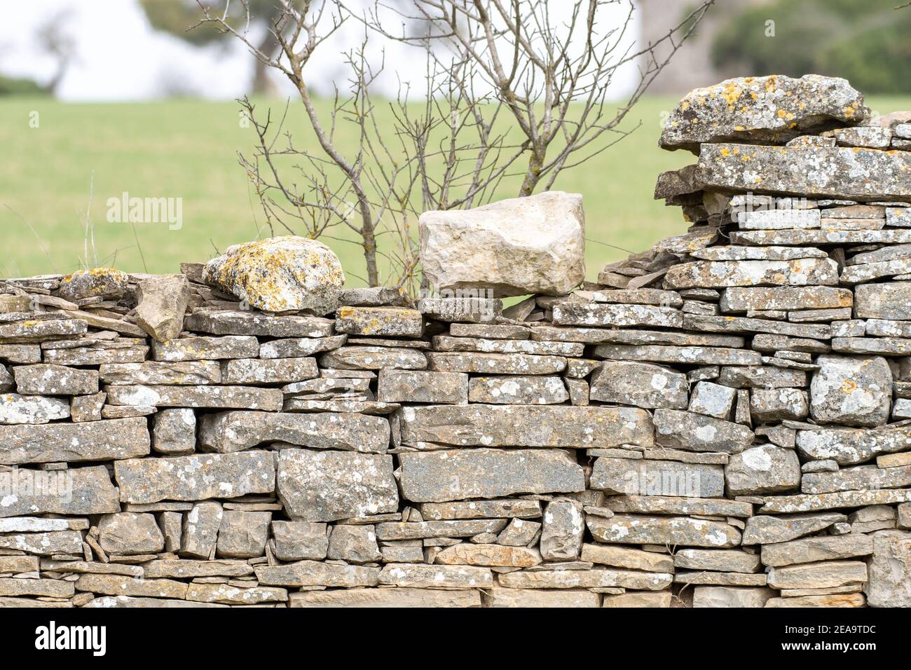 image of stone wall in rural environment Stock Photo - Alamy