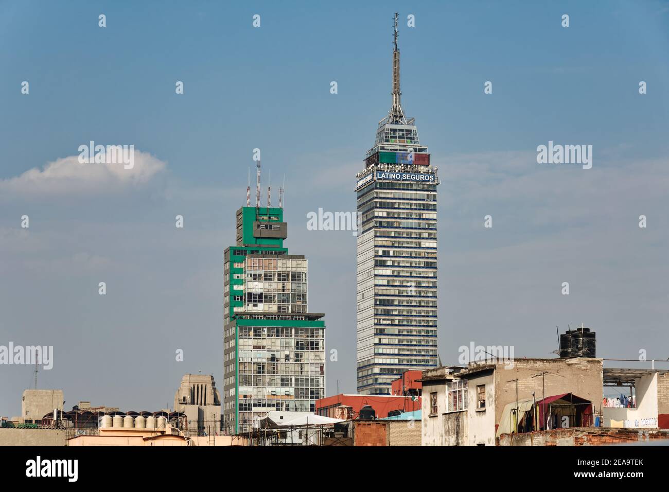 Exterior of high rise building Latin American Tower or Torre ...