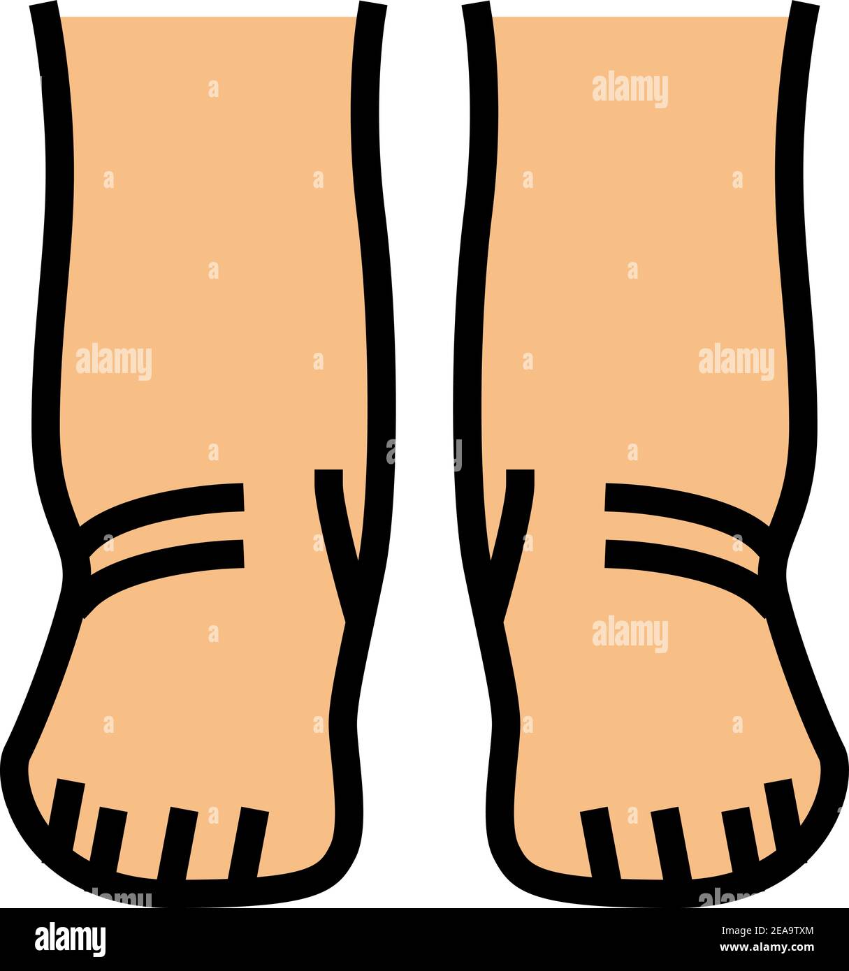 feet edema health disease color icon vector illustration Stock Vector ...