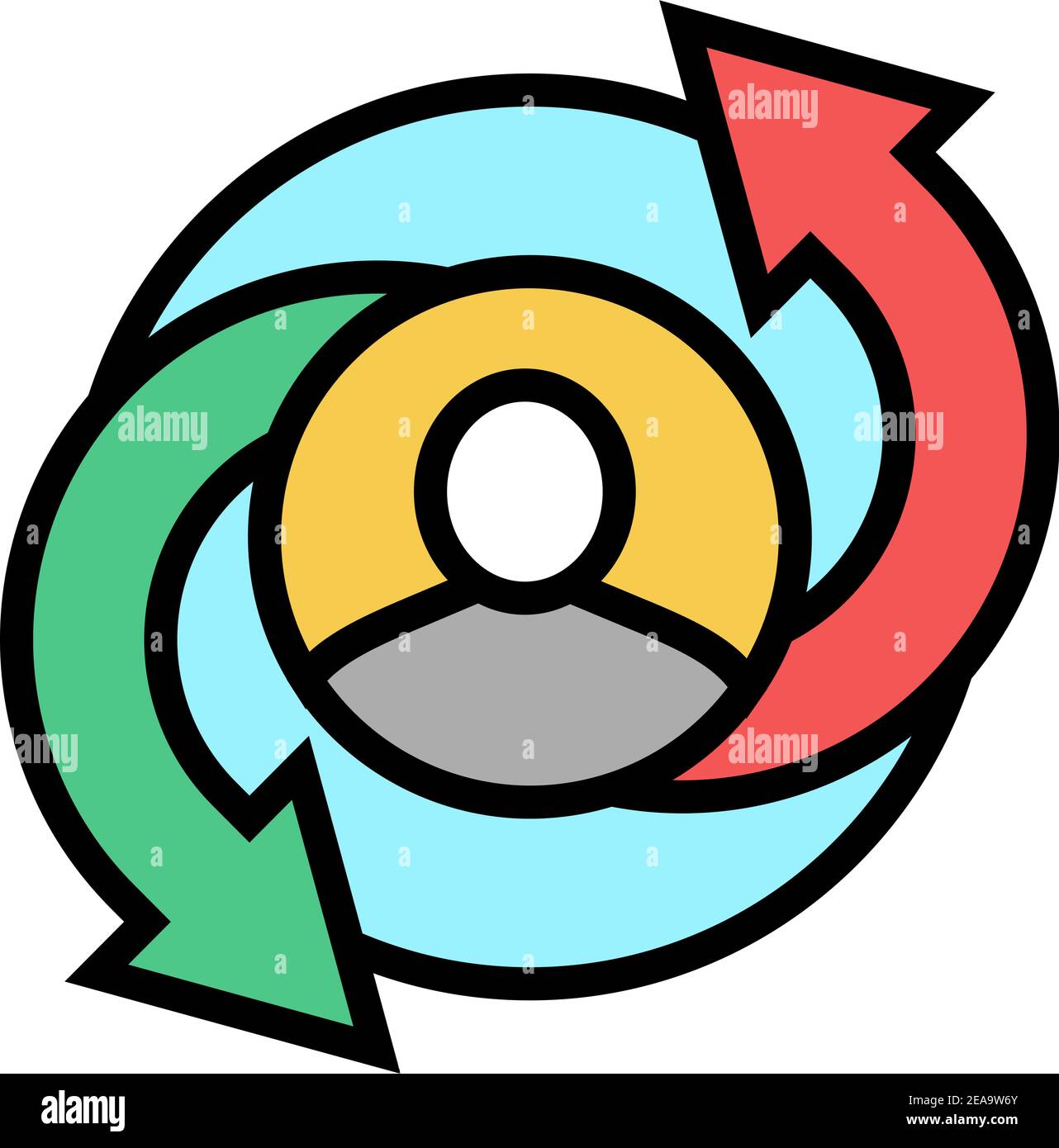 human skills converter color icon vector illustration Stock Vector ...