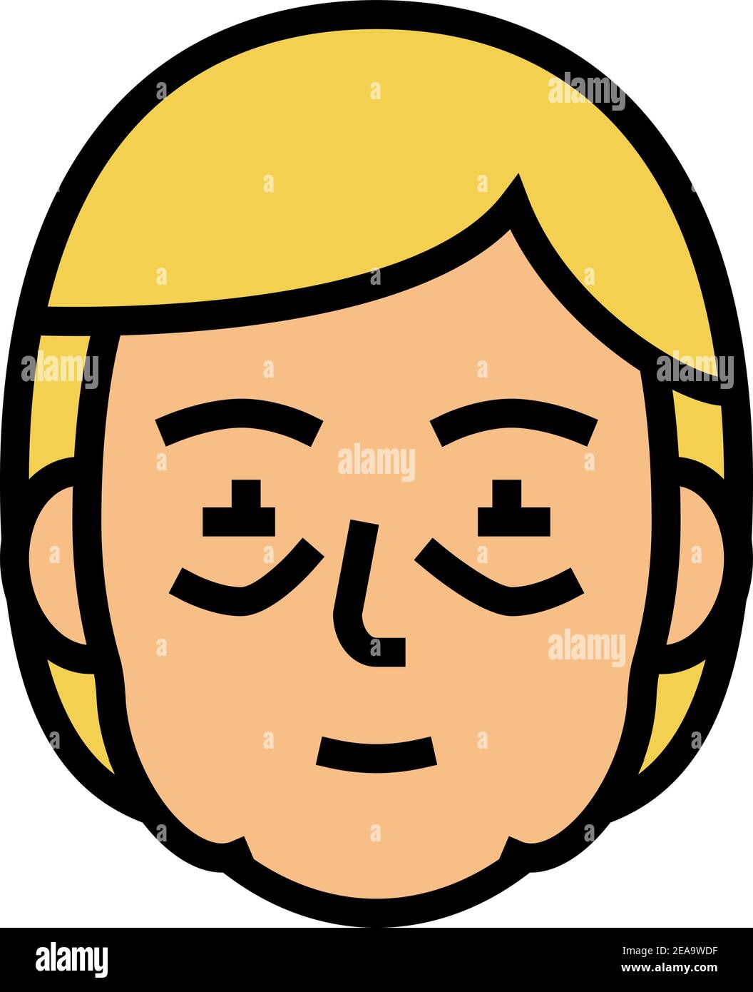 face edema health problem color icon vector illustration Stock Vector ...