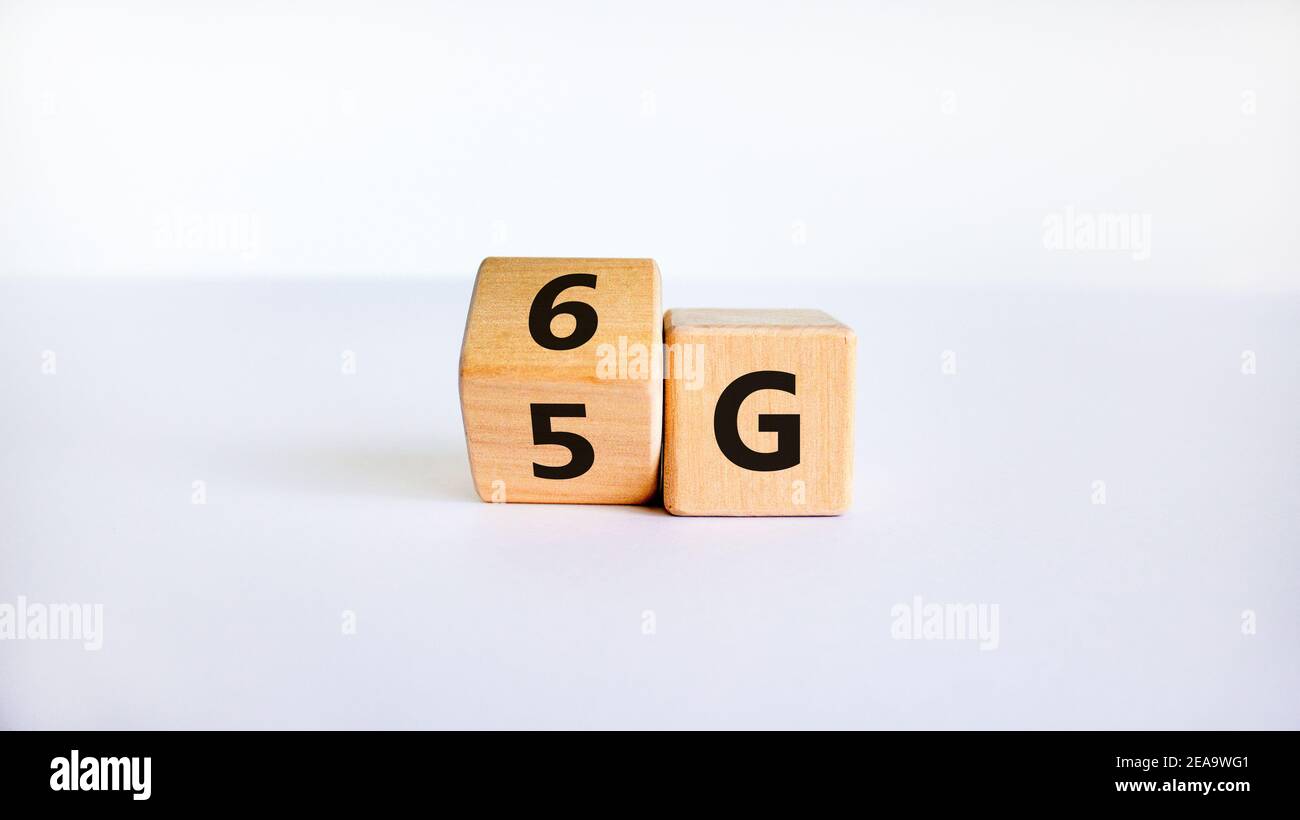 Time to 6G symbol. Turned a wooden cube and changes sign 5G to 6G ...