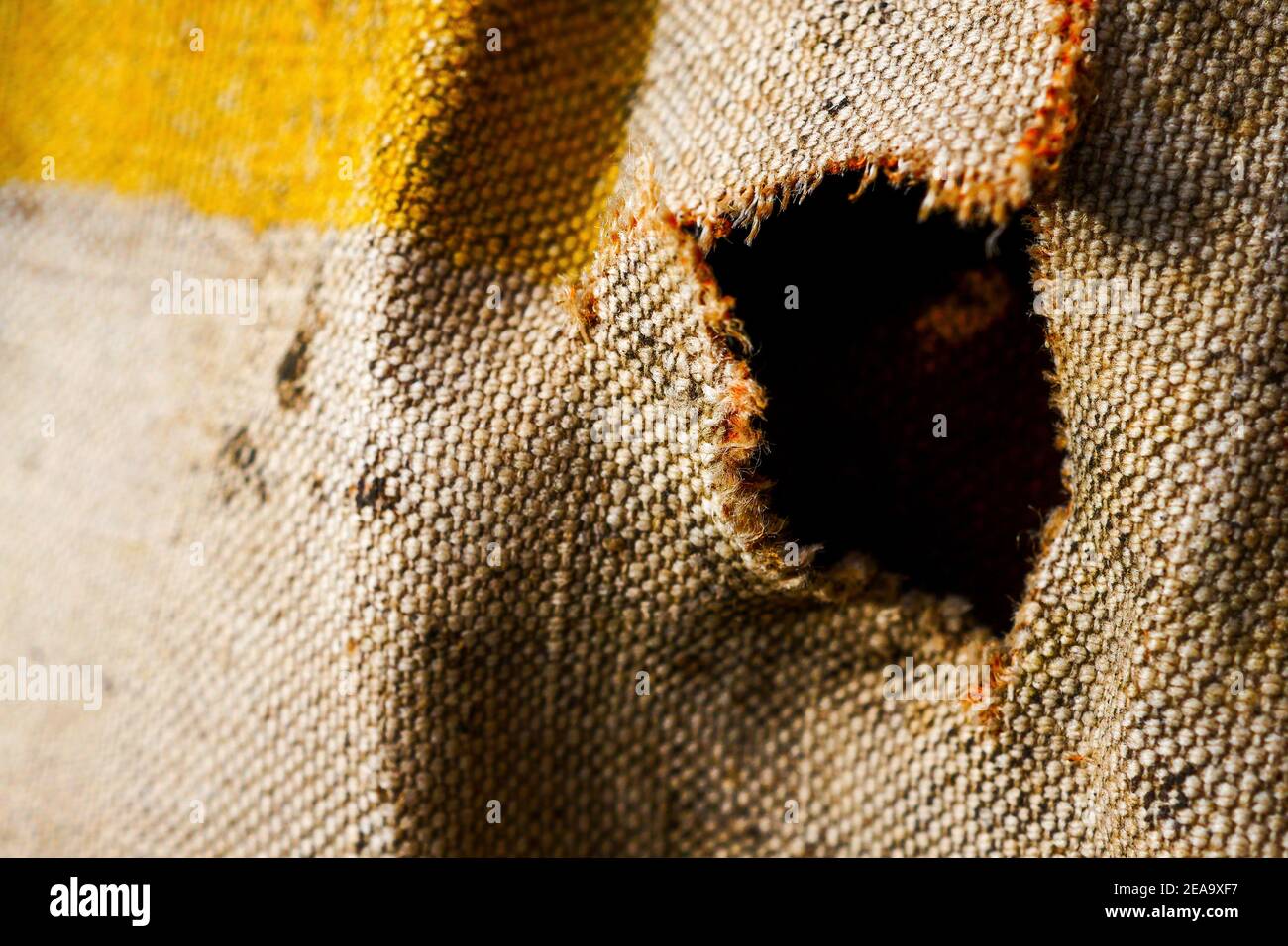 Torn tarpaulin hi-res stock photography and images - Alamy