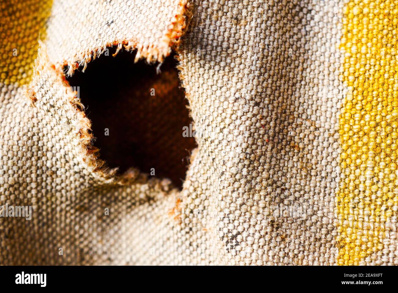 Old torn tarpaulin - close-up view, France Stock Photo - Alamy