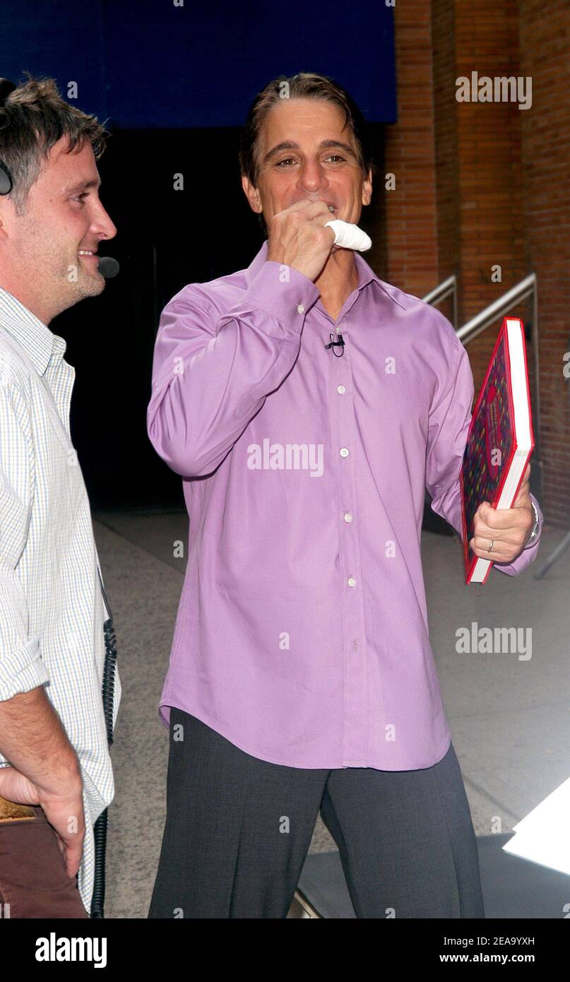 "TV talk show host Tony Danza shooting opening sequence outside of ABC ...