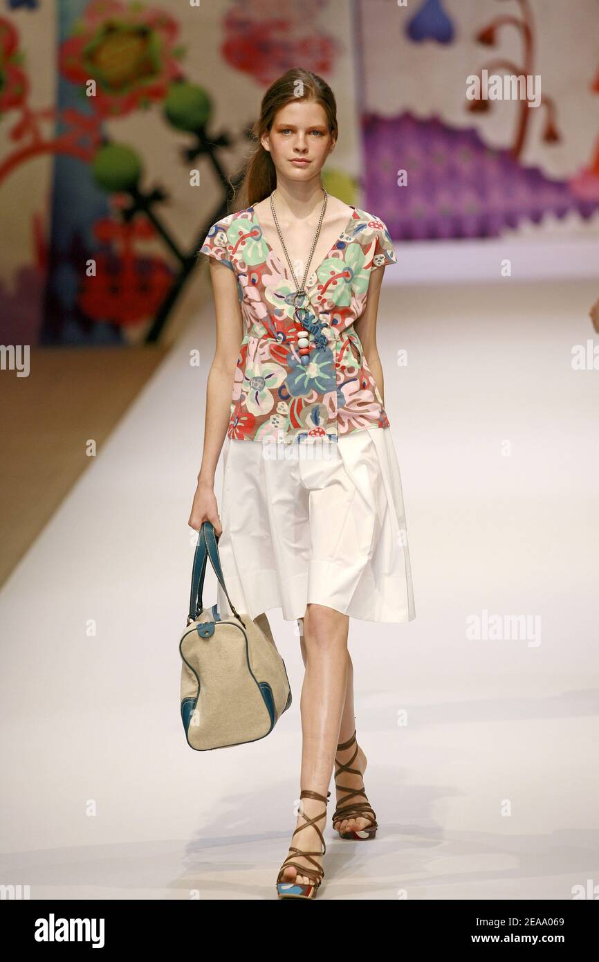 A model displays a creation by British designers Suzanne Clements and ...