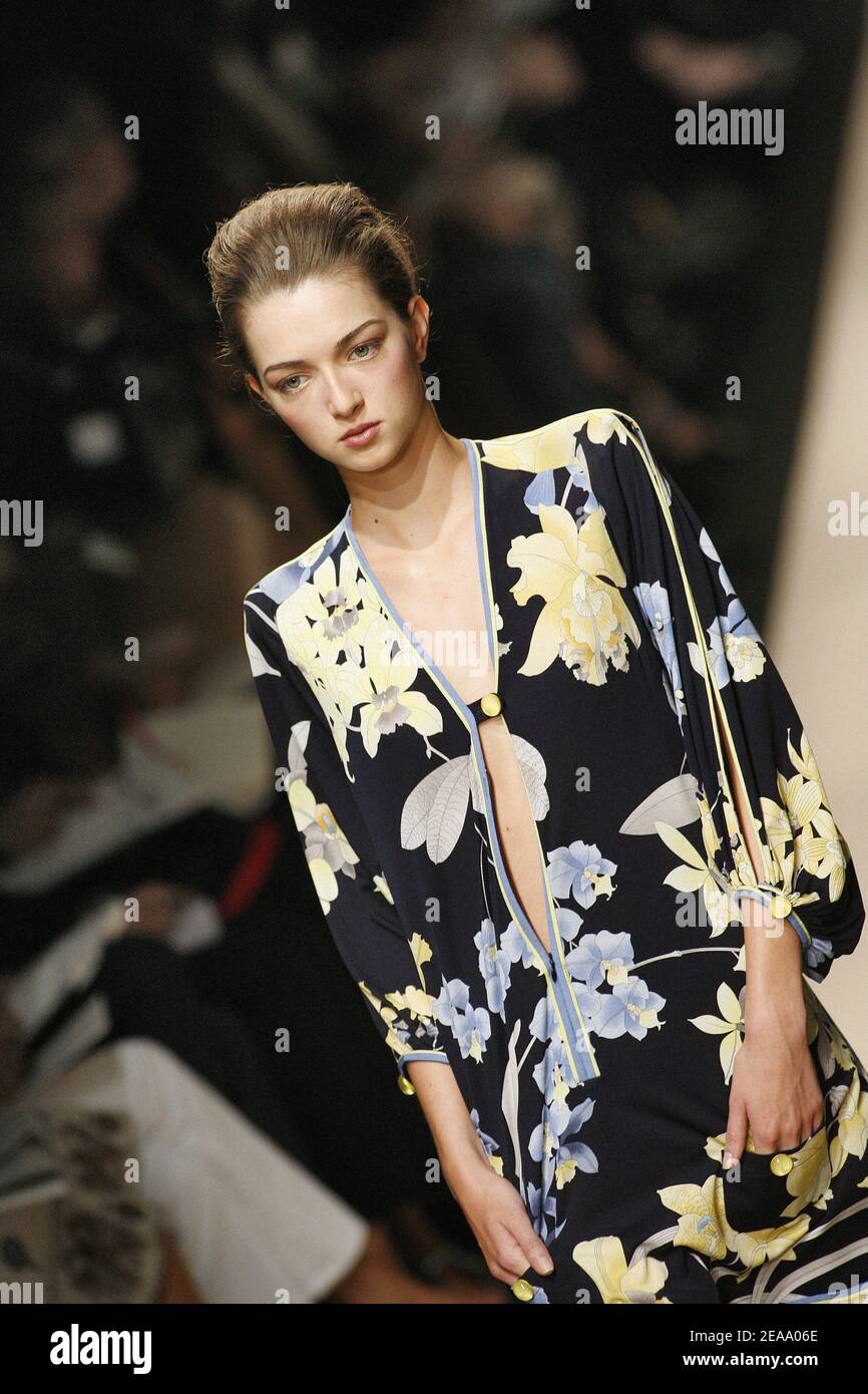 A model displays a creation during Leonard Ready-to-Wear Spring-Summer ...