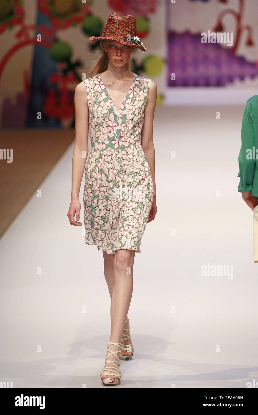 A model displays a creation by British designers Suzanne Clements and ...