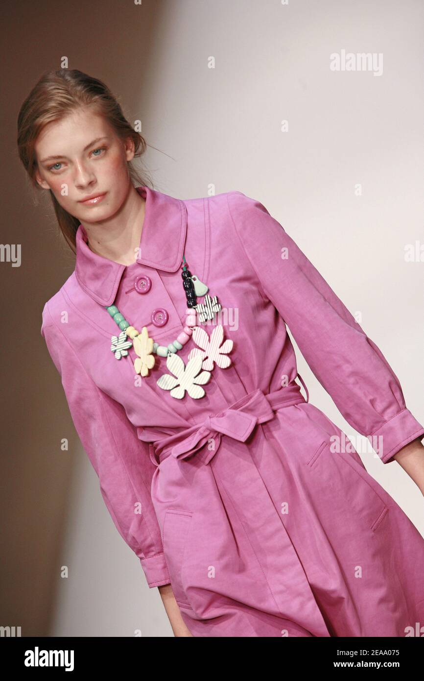 A model displays a creation by British designers Suzanne Clements and ...