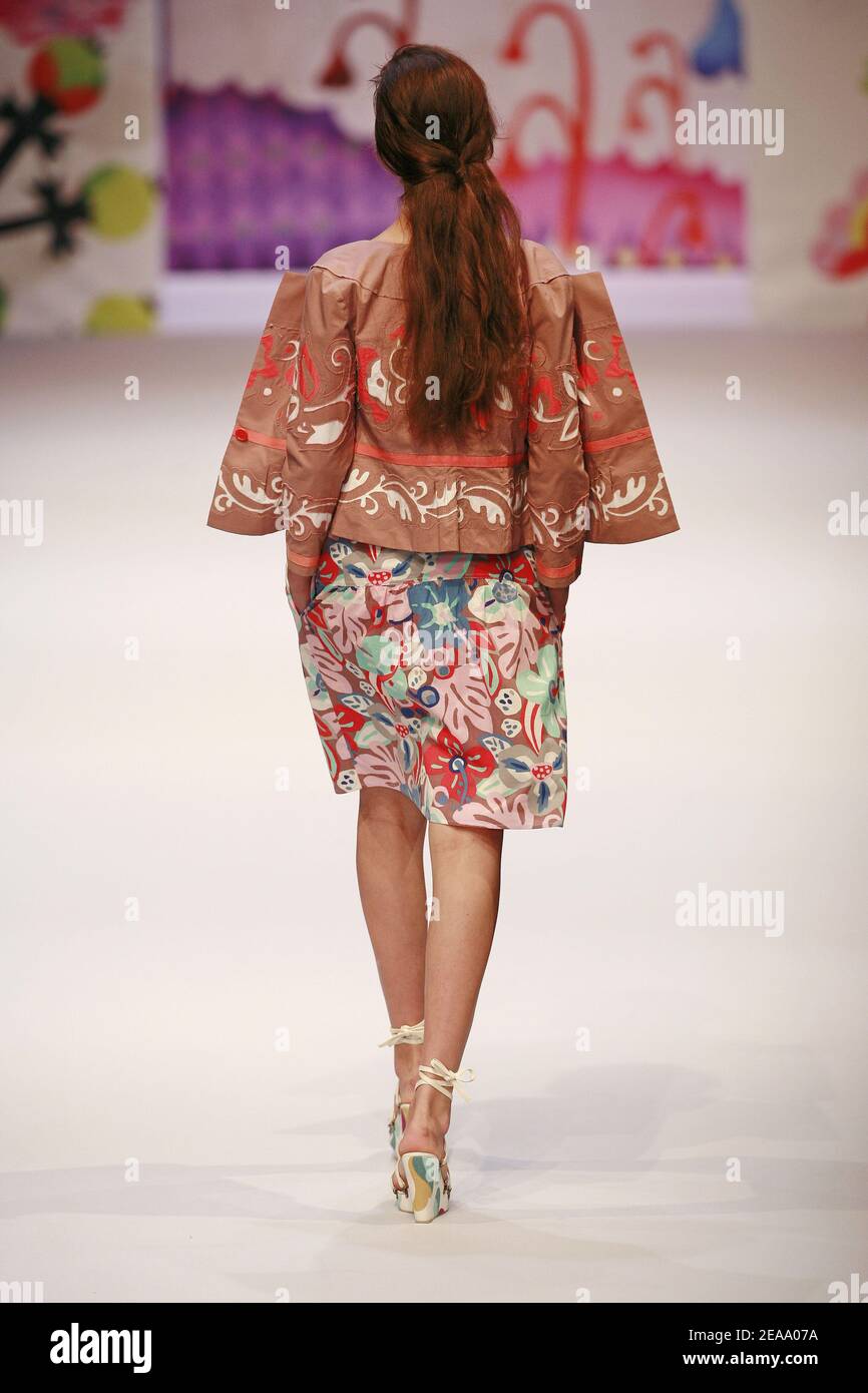 A model displays a creation by British designers Suzanne Clements and ...