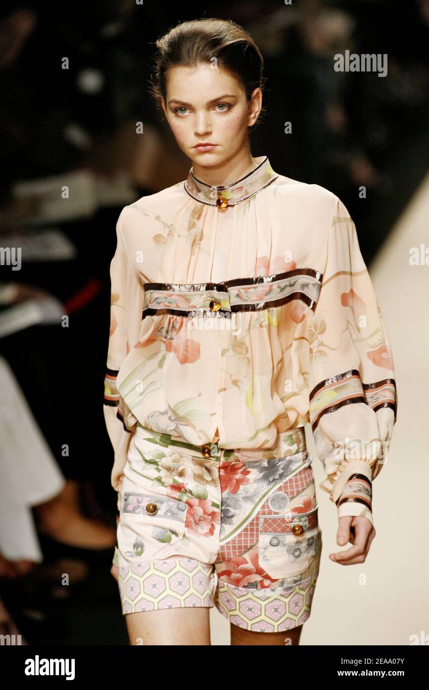 A model displays a creation during Leonard Ready-to-Wear Spring-Summer ...