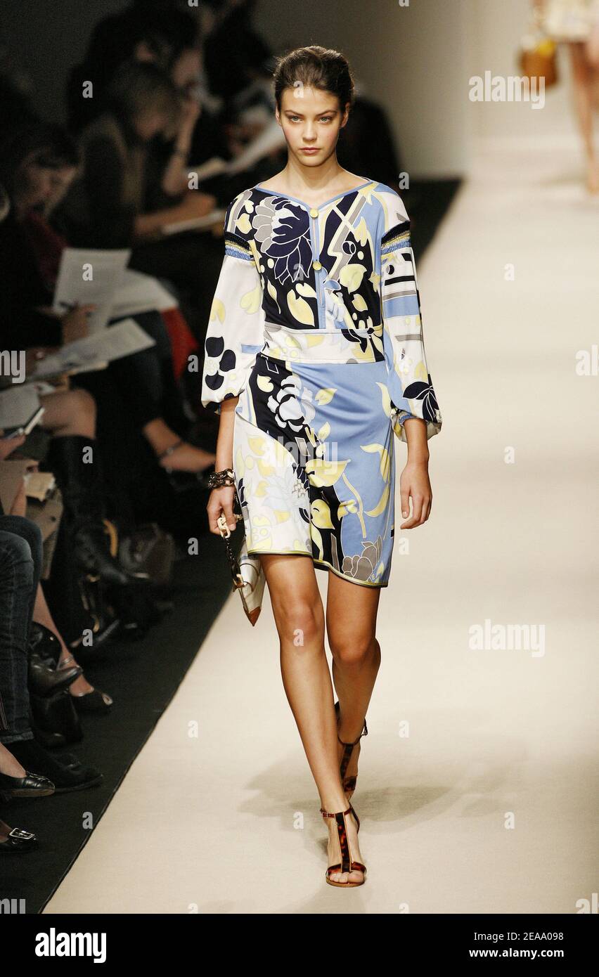 A model displays a creation during Leonard Ready-to-Wear Spring-Summer ...