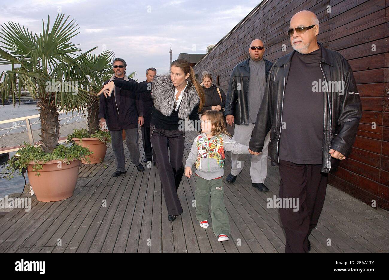 Canadian singer Celine Dion, her husband Rene Angelil and their son ...