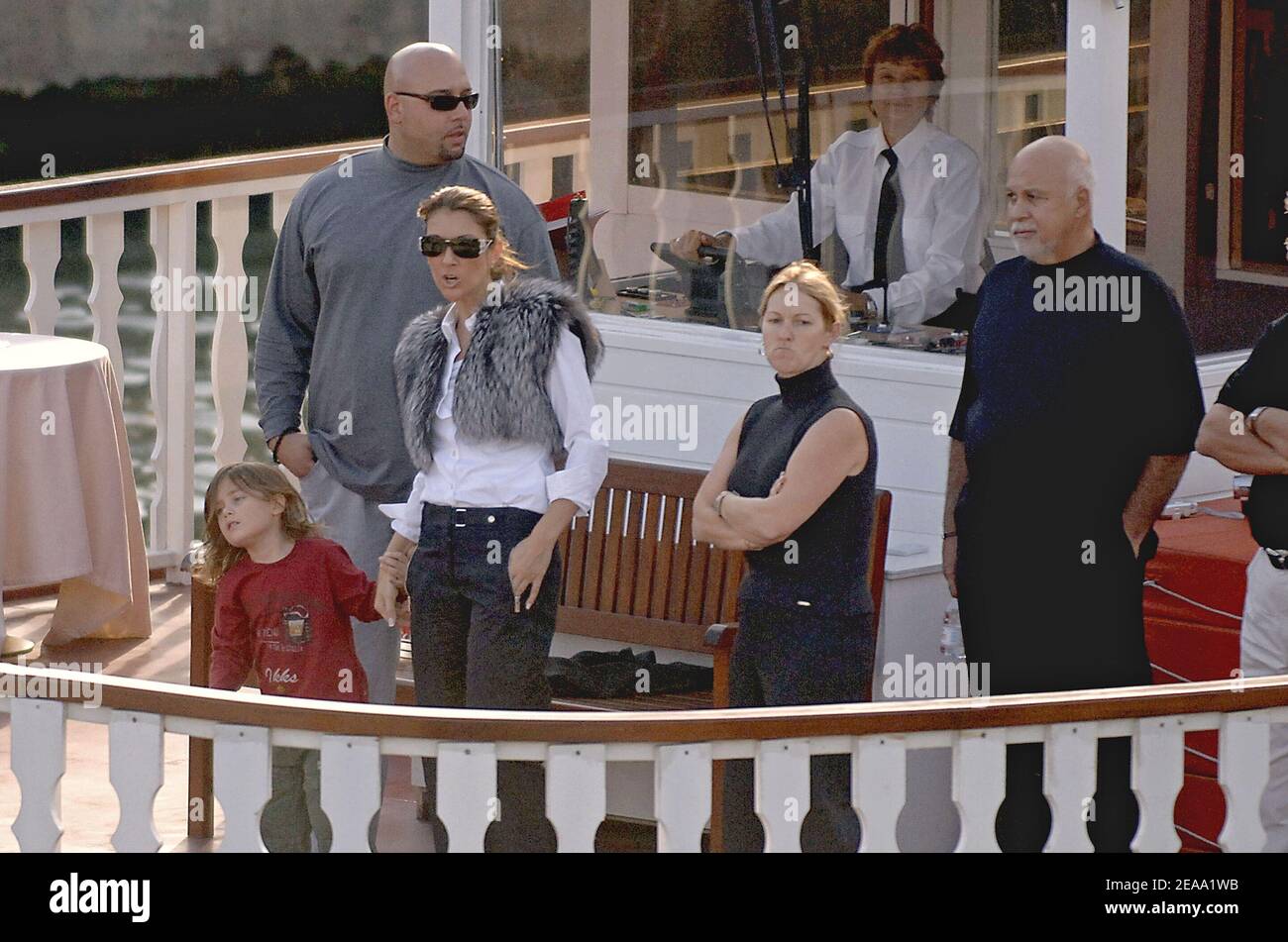 Canadian singer Celine Dion, her husband Rene Angelil and their son ...
