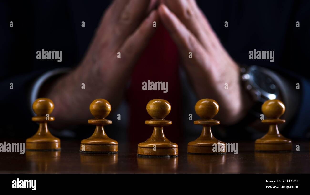concept of strategy and business planning, businessman at the ...