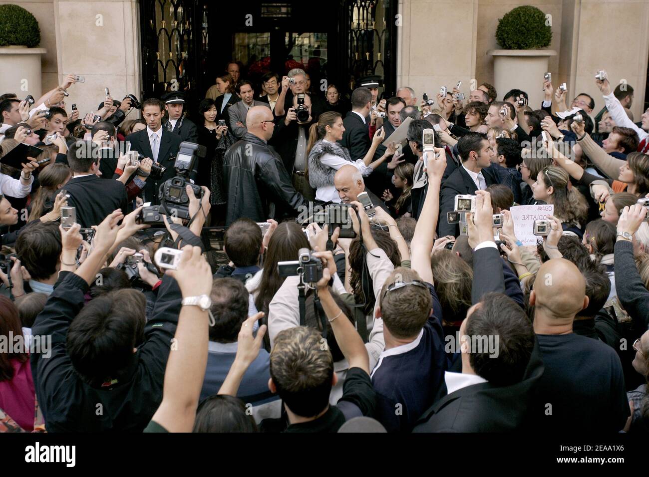 Canadian singer Celine Dion, her husband Rene Angelil and their son ...