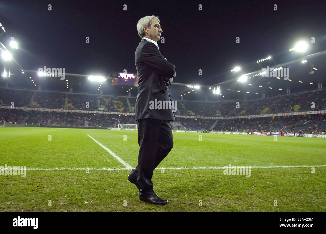 Raymond Domenech coach of the French team before the FIFA World Cup ...
