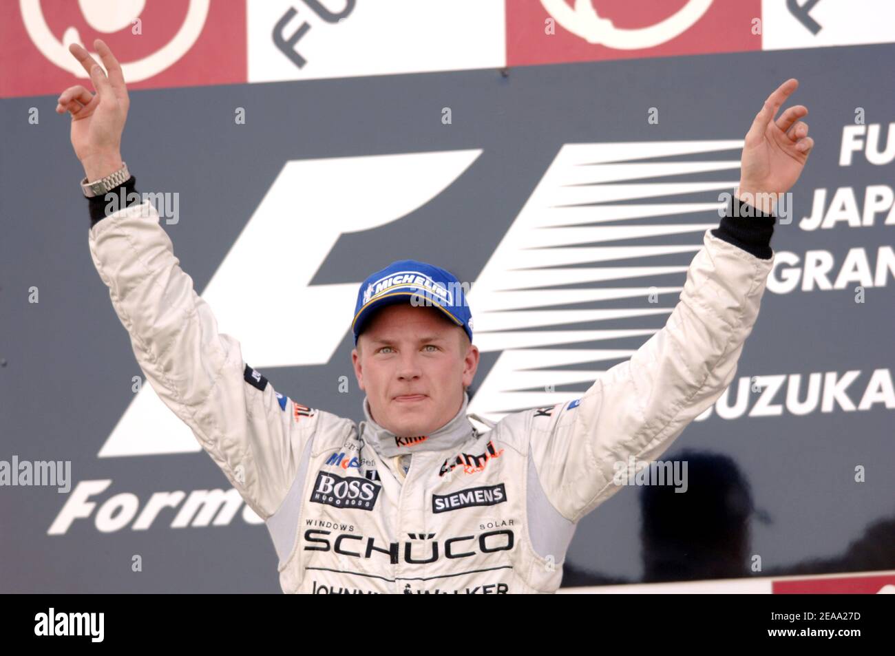 Finnish driver Kimi Raikkonen won the Formula one Grand prix in Suzuka ...