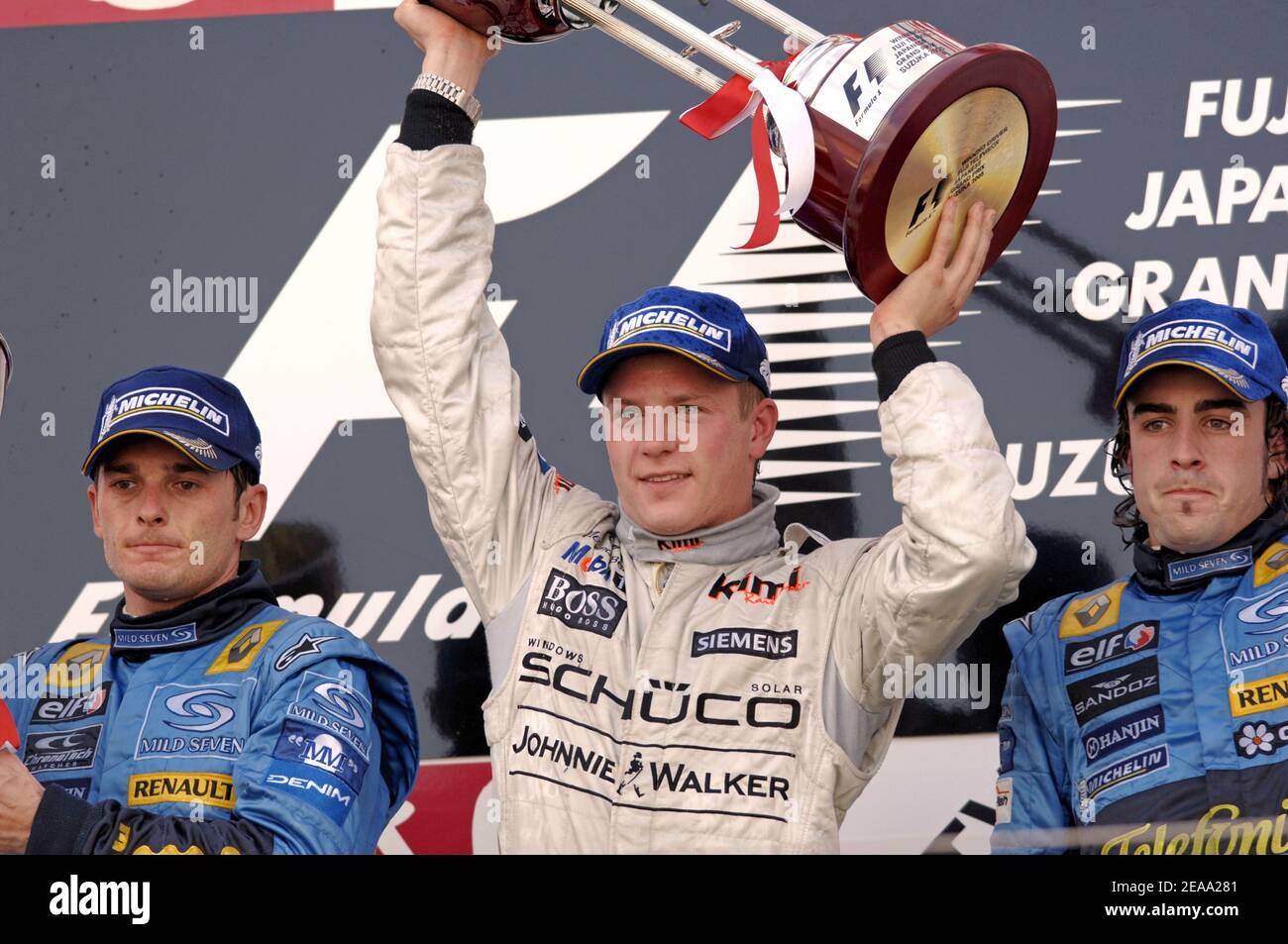 Podium after during Formula one Grand prix in Suzuka, Japan on October ...
