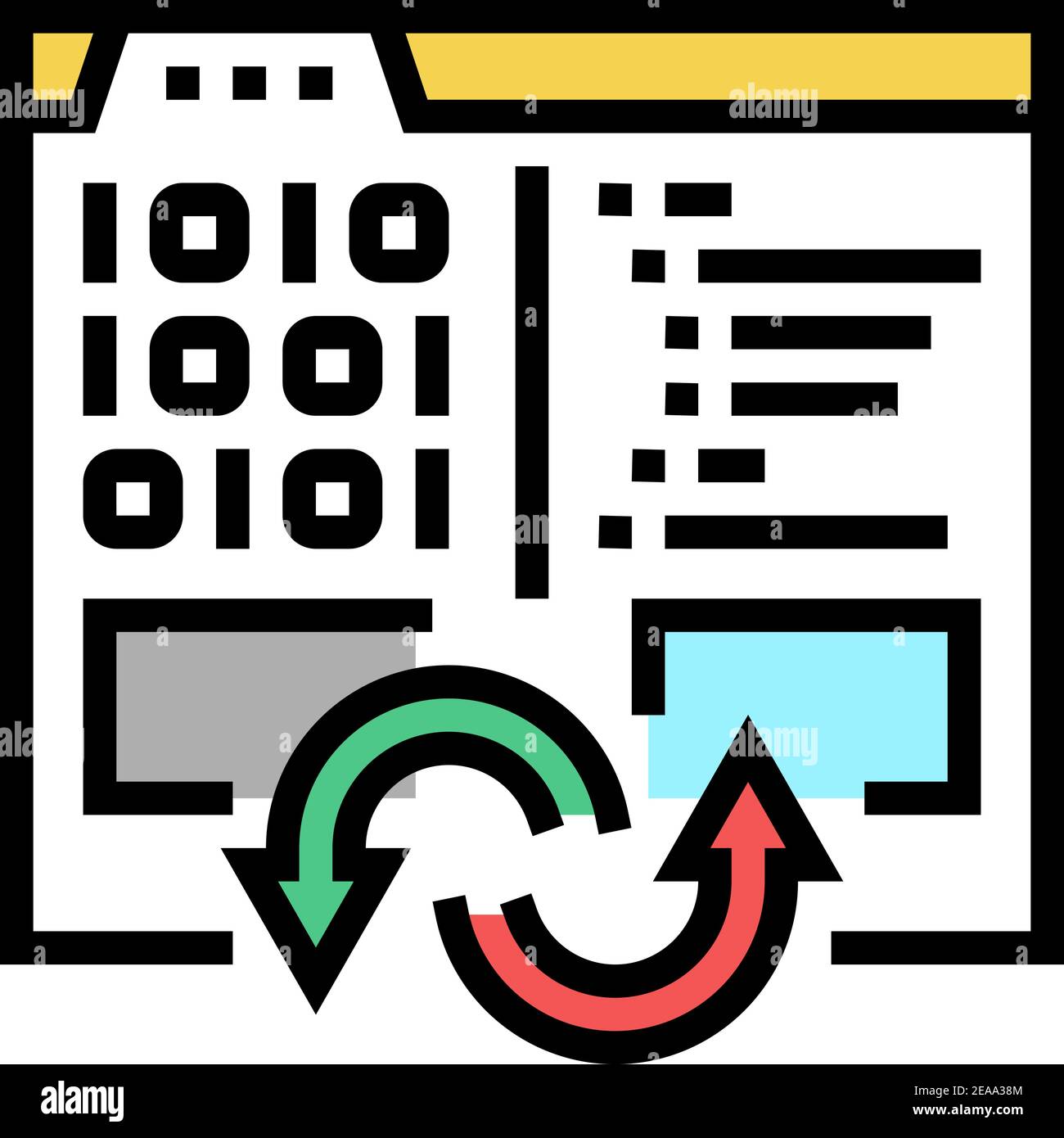 program code converter color icon vector illustration Stock Vector ...