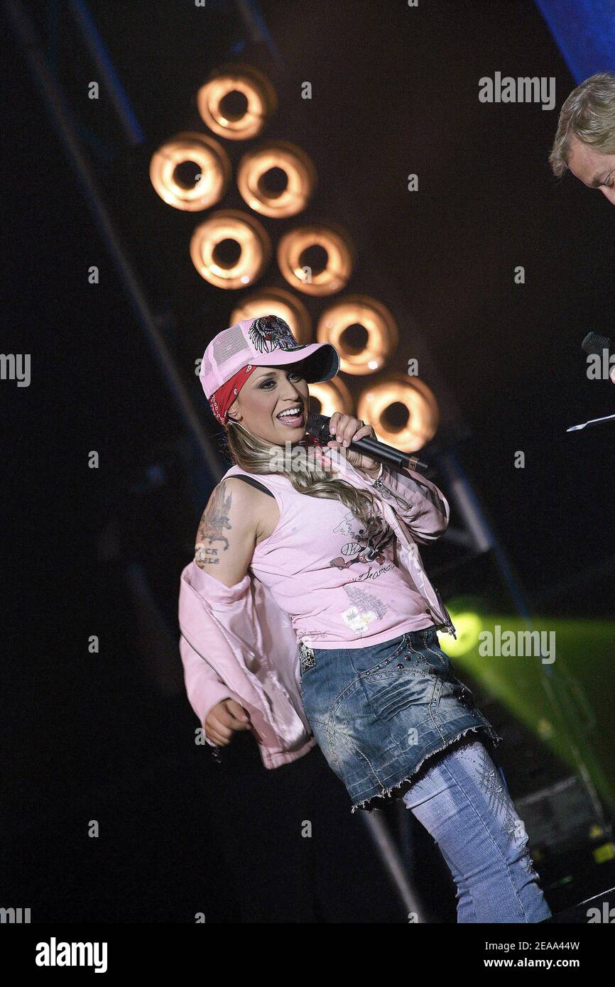 French singer Laam performs live for an evening performance 'Tous egaux ...