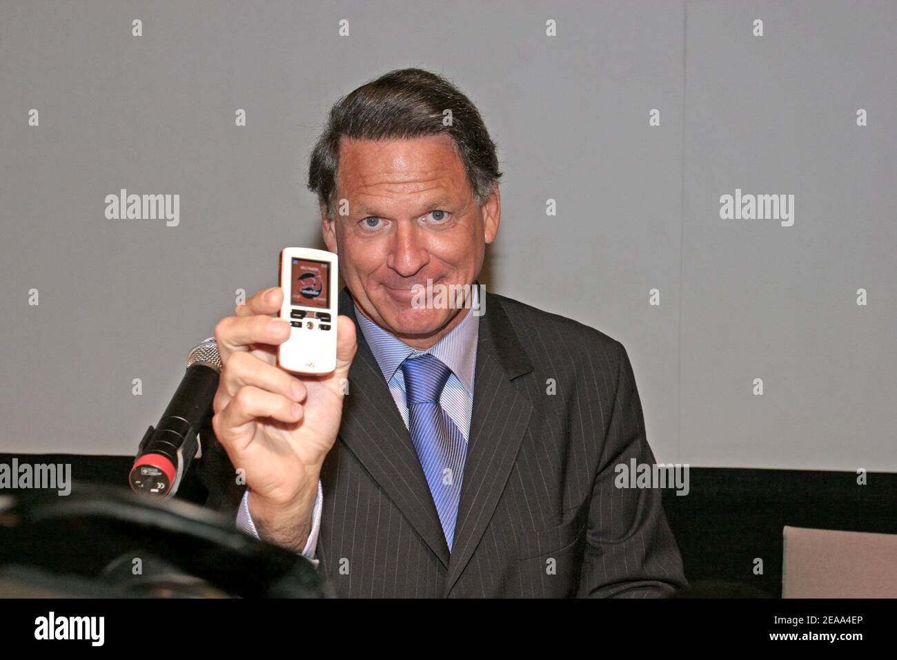 French CEO of NRJ Groupe Jean Paul Baudecroux attends the launching ...