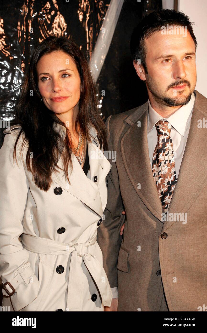 Courteney Cox Arquette and her husband David Arquette arrive at the ...