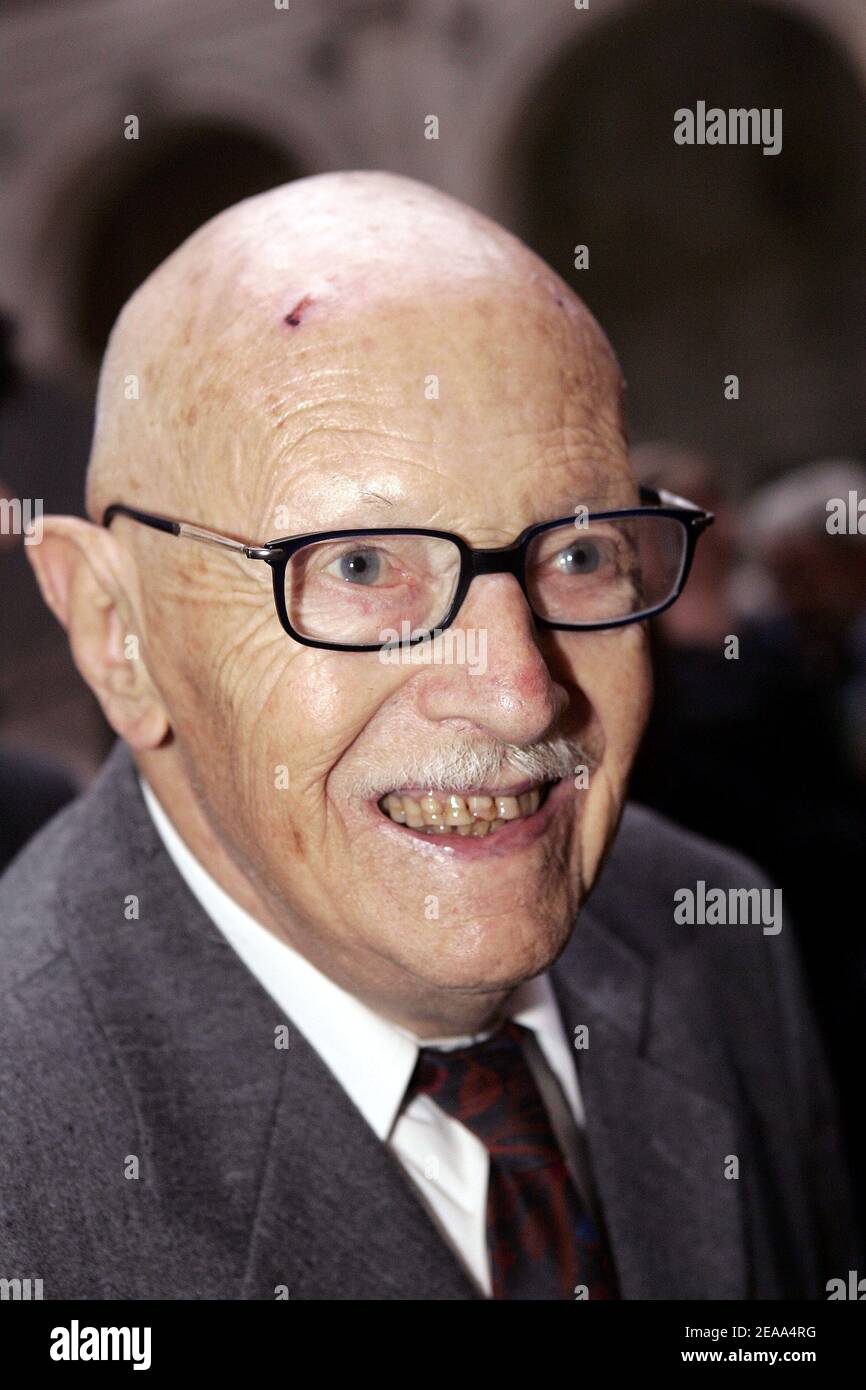French photographer Willy Ronis attends the opening ceremony of his ...