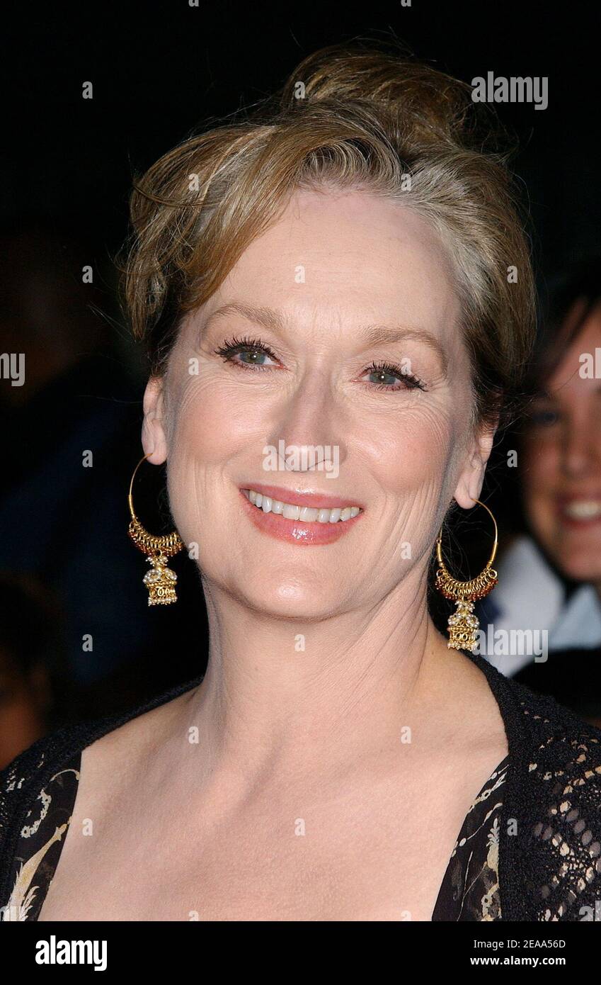 "Cast member Meryl Streep arrives at the ""Prime"" premiere held at the ...