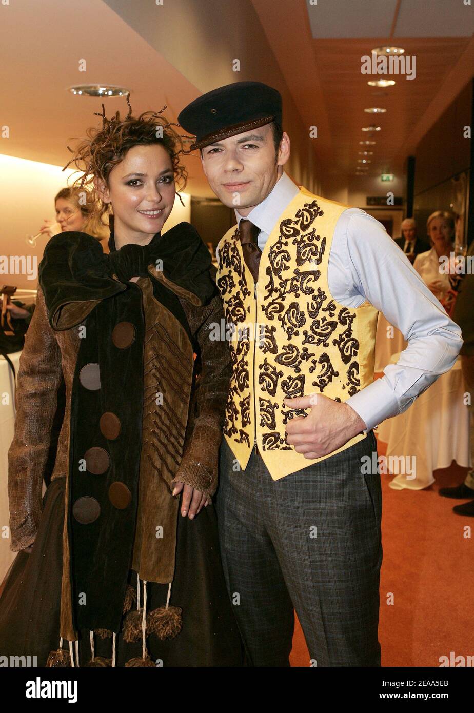 French tv presenter Sandrine Quetier and Xavier Anthony wear chocolate ...