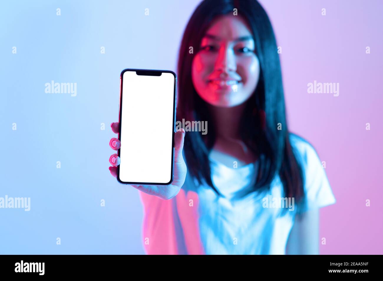 Great offer, sales message, modern app and ads Stock Photo - Alamy