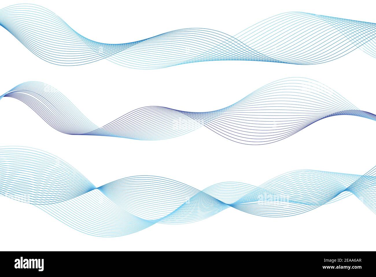 Abstract bright colored wave lines on a white background. Example of ...