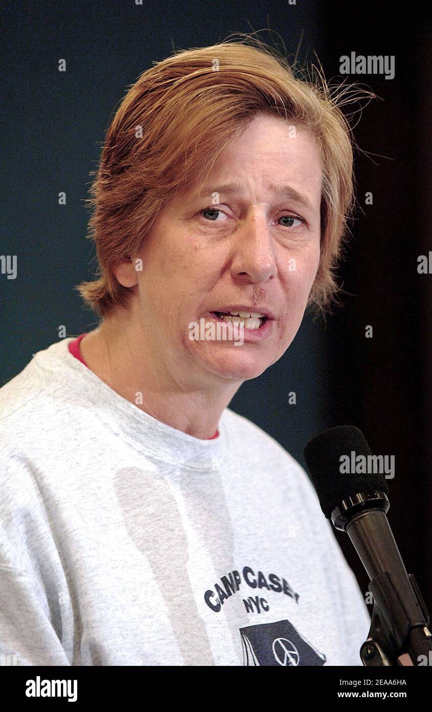 Cindy Sheehan, co-founder of Gold Star Families for Peace, speaks about ...
