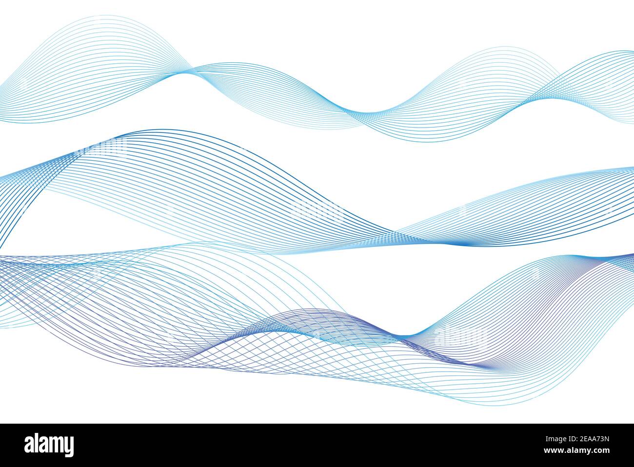 Abstract bright colored wave lines on a white background. Example of ...