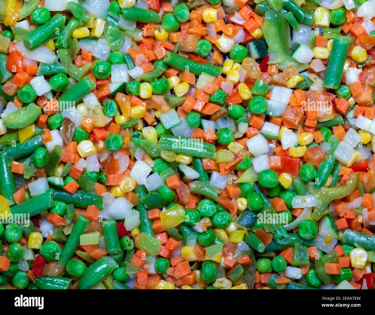 Vegetables Blend. cooked risotto rice mixed with colorful vegetables ...
