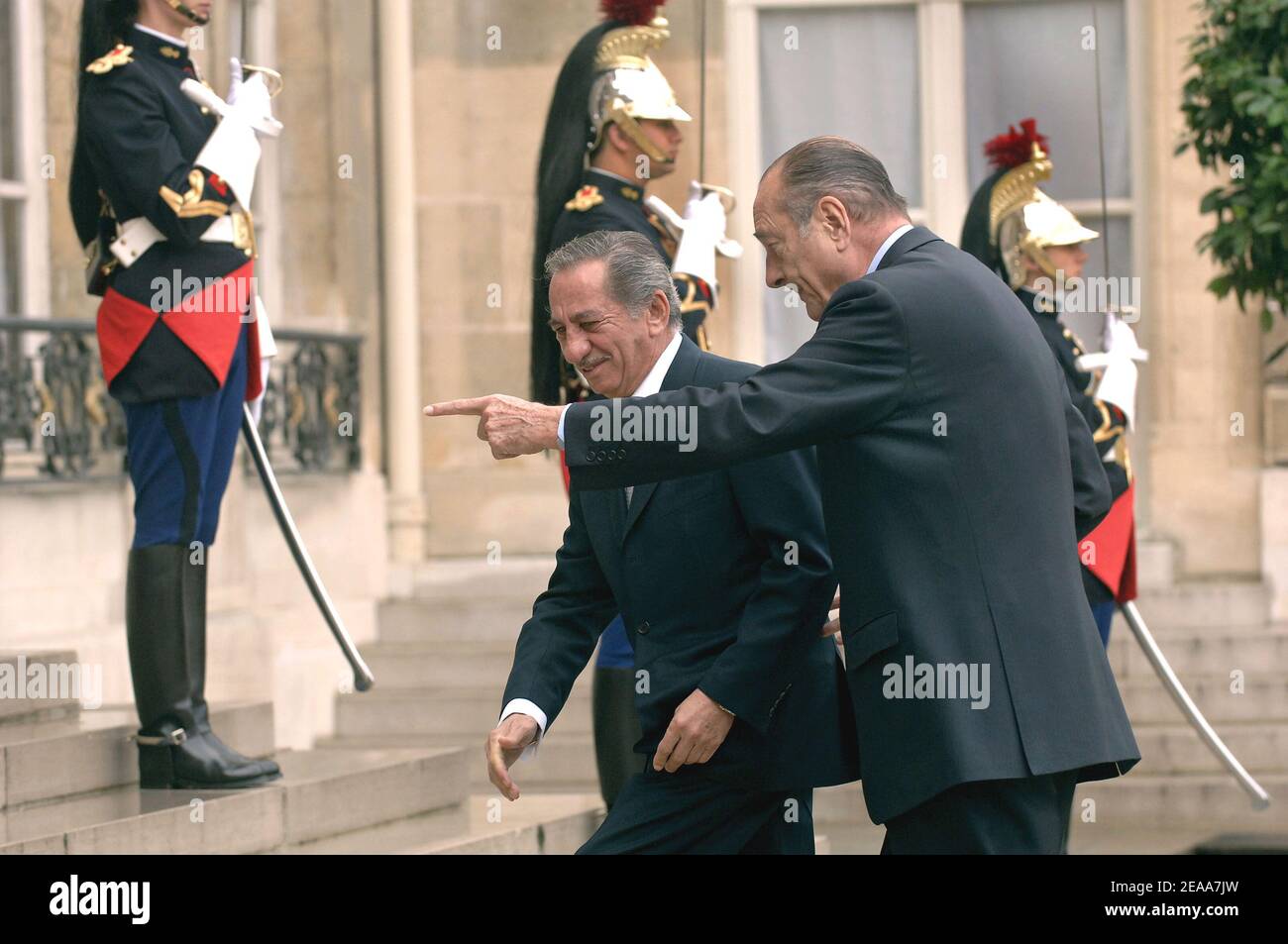 French president Jacques Chirac meets his Cypriot counterpart Tassos ...