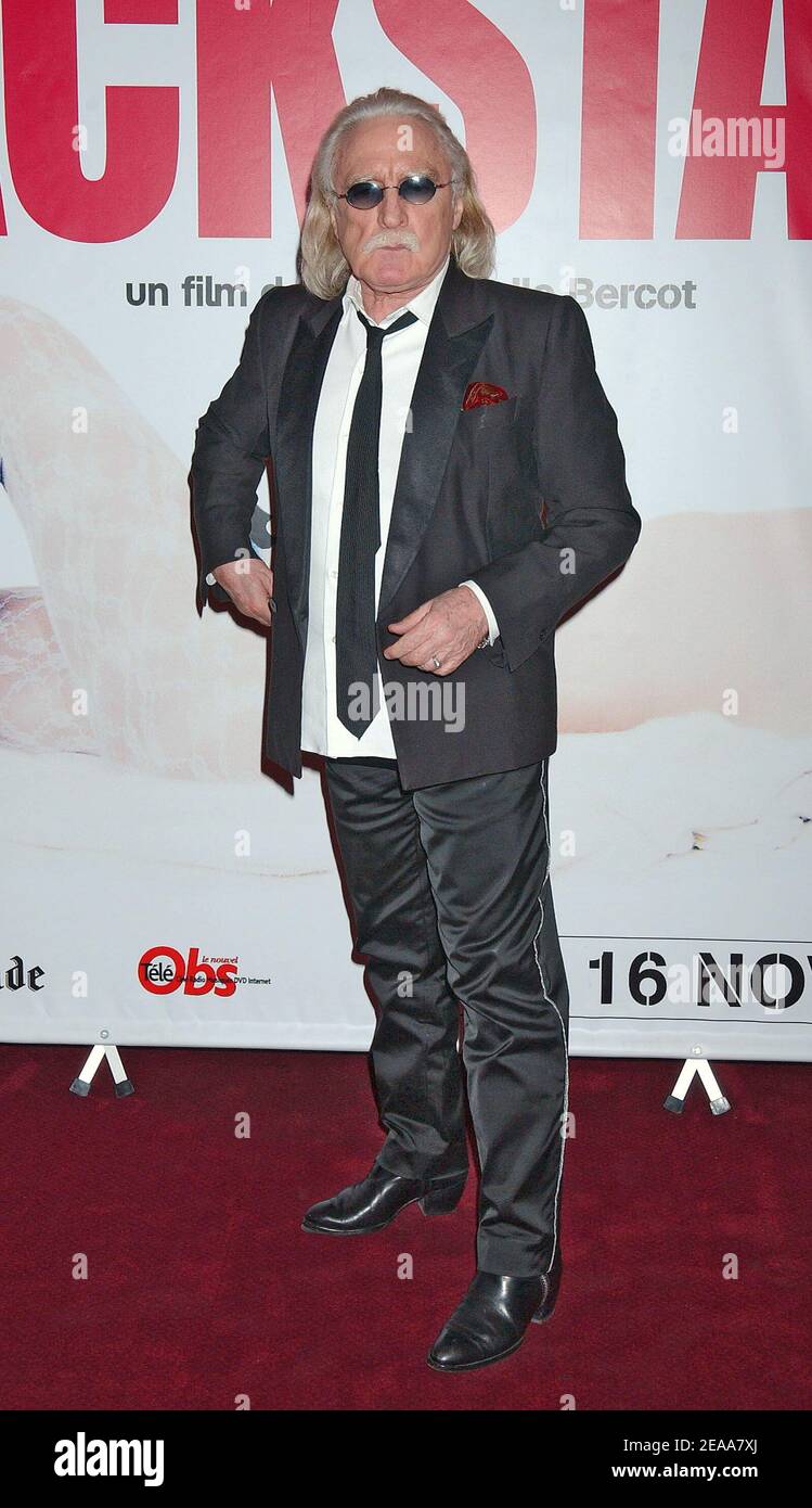 French singer Christophe attends the premiere of the movie 'Backstage ...