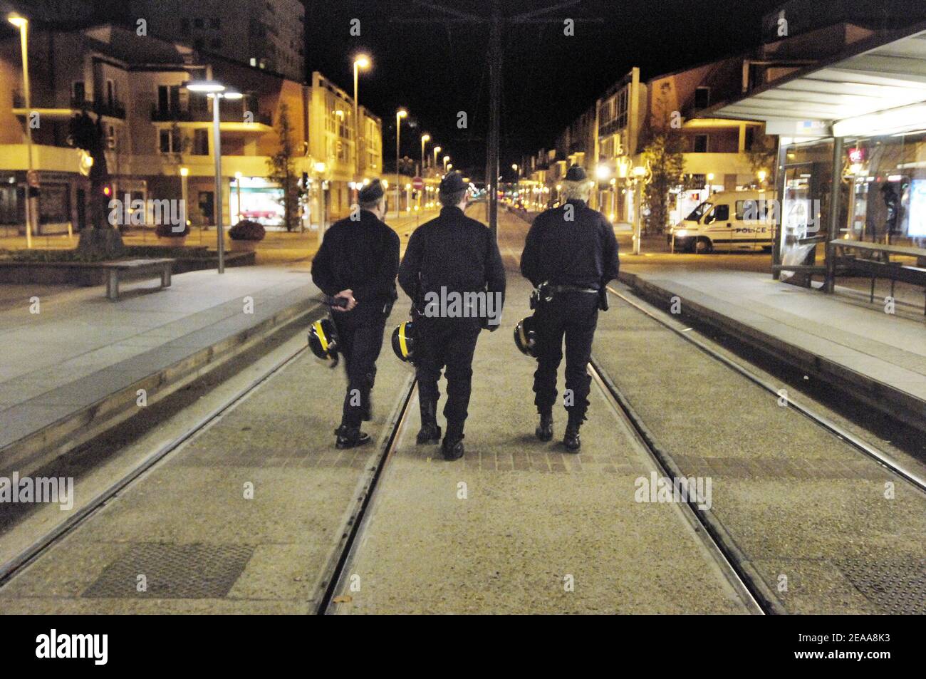 Streets of the French city of Orleans that has imposed a curfew to ...