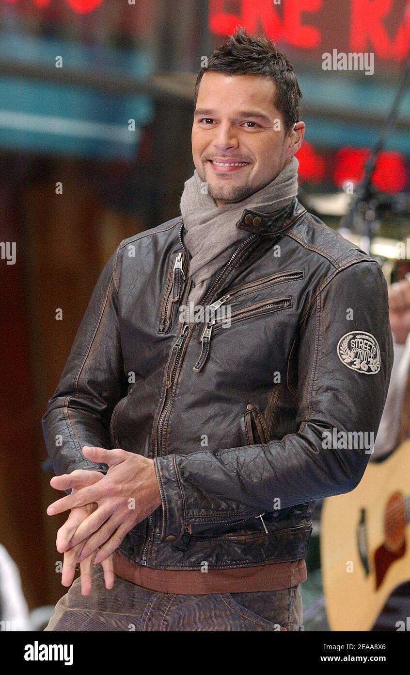 Latin hunk Ricky Martin performs live on the Plaza at Rockefeller ...