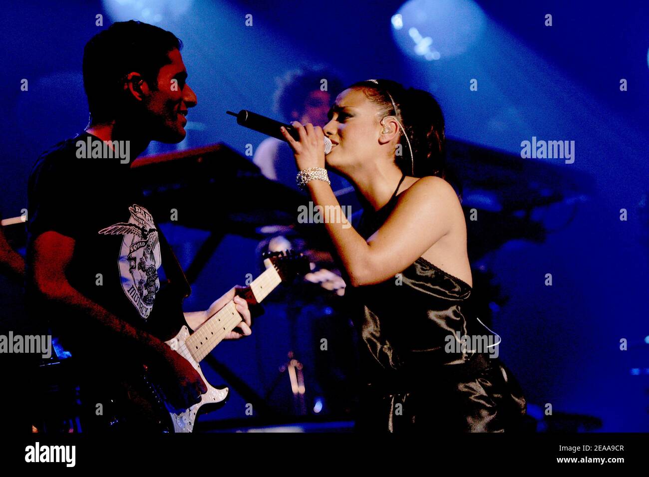 French singer Amel Bent perfoms live at 'La Cigale' in Paris, on ...